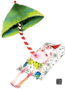 santa tanning - Masha = Watercolor MischiefMasha = Watercolor Mischief